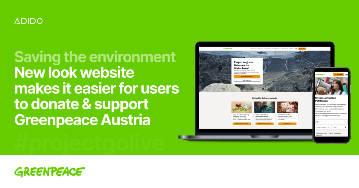 Greenpeace Austria web design case study - Adido Digital